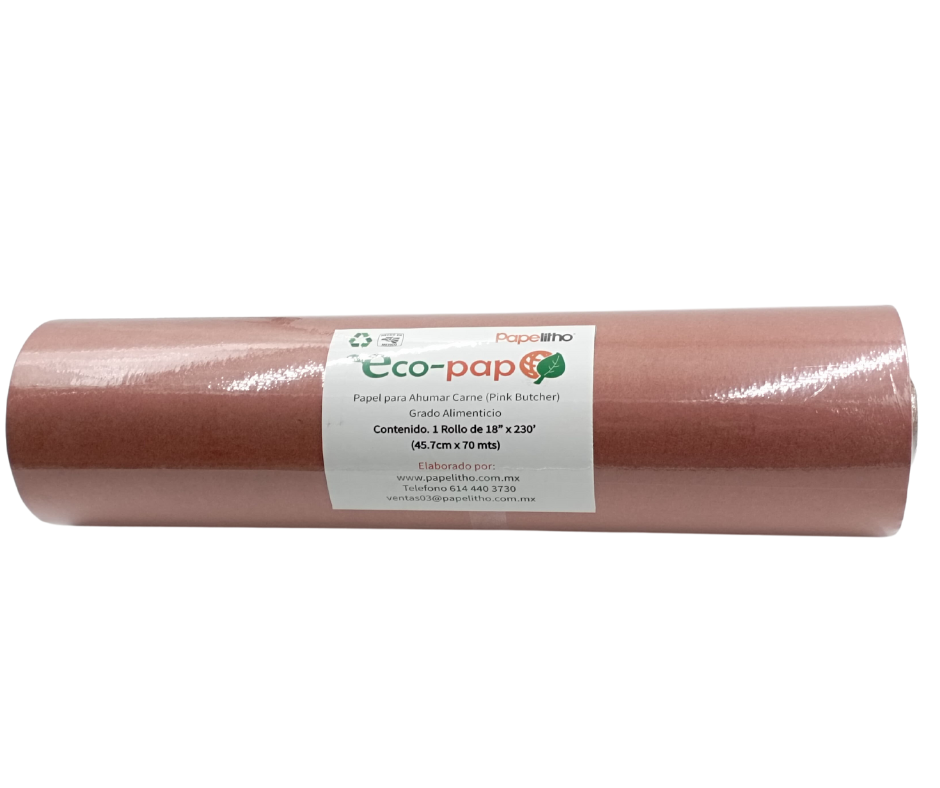 PAPEL PARA AHUMAR PINK BUTCHER MARCA ECOPAP 45 CM X 70 MTS – papelithomx