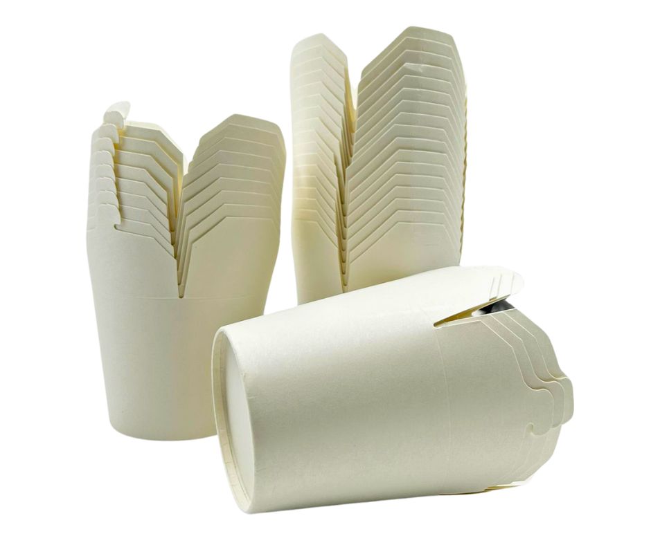 Vaso de comida china 26 Oz. color Blanco. Presentación de 500 piezas ...